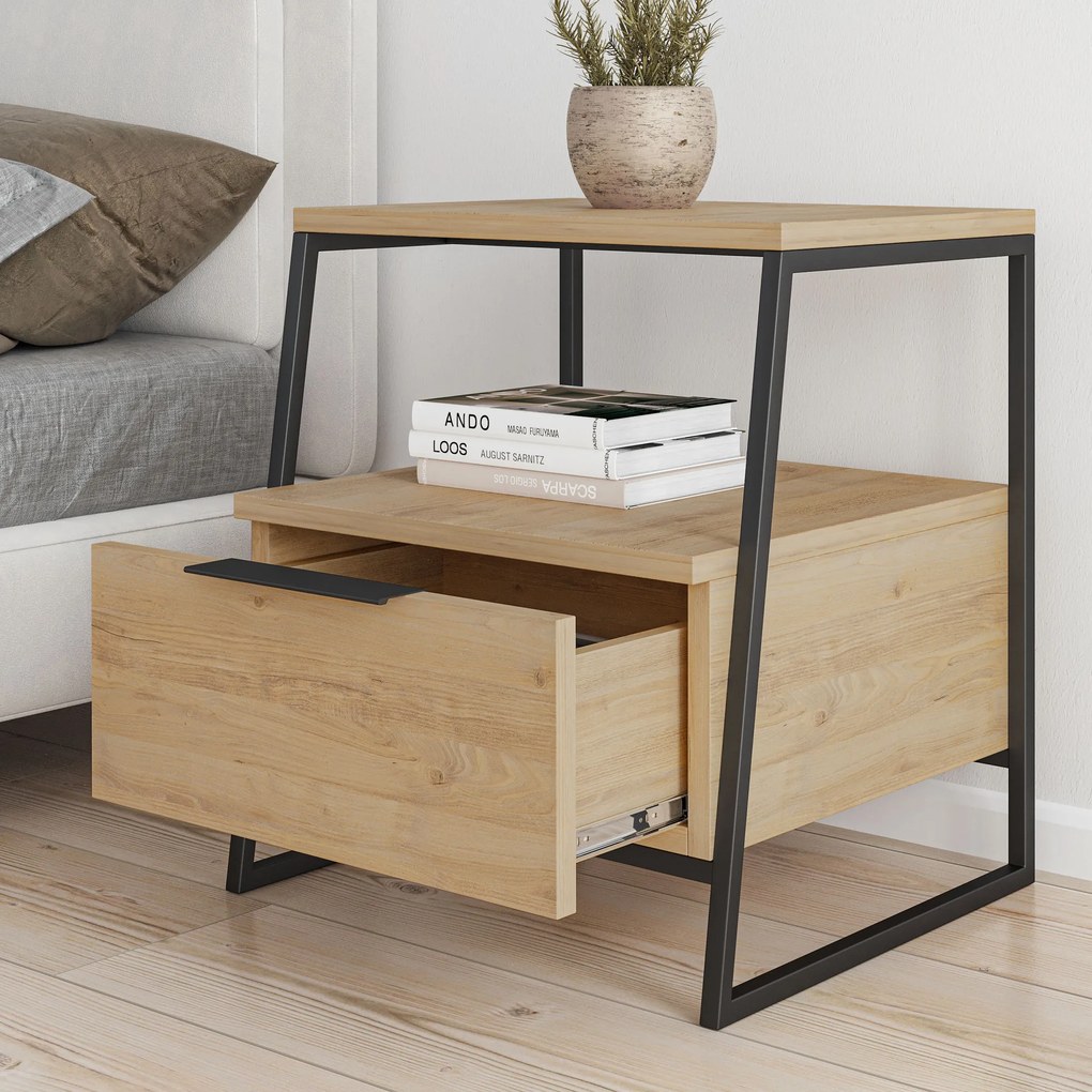 Kalune design Noční stolek PAL dub 855DTE3548