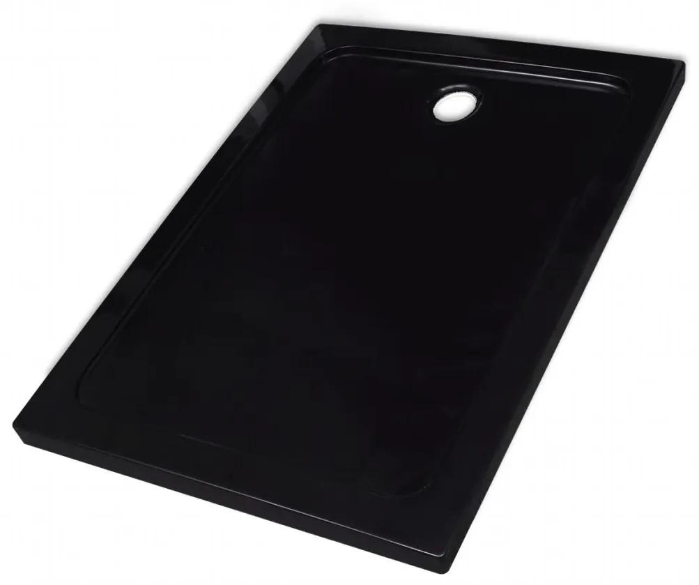 Obdélníková ABS sprchová vanička - černá | 80x110 cm