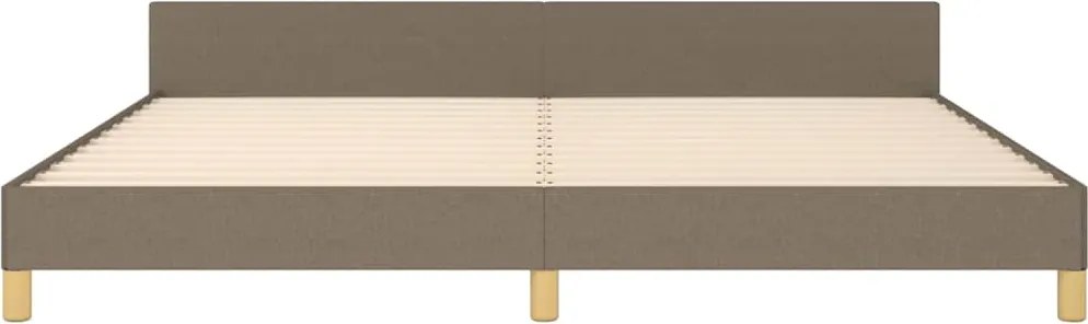 Rám postele bez matrace taupe 200 x 200 cm textil 3124923