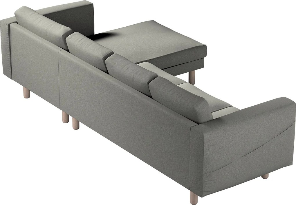 Potah na pohovku IKEA Norsborg 4-místná se šezlongem barva šedá látka pletený vzor