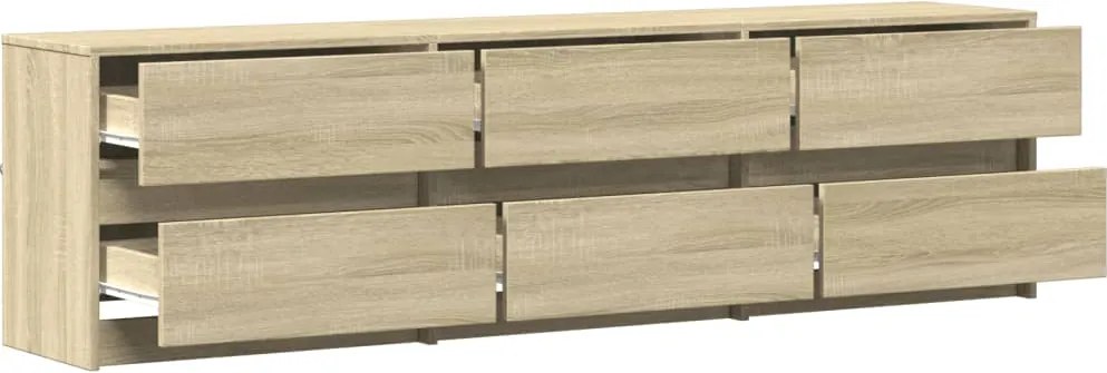 TV skříňka s LED dub sonoma 180 x 34 x 50 cm kompozitní dřevo 3307928