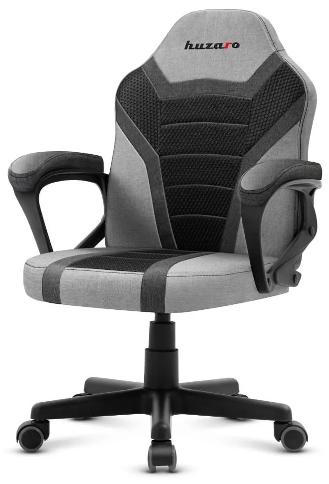 Ergonomické dětské herní křeslo v černo šedé barvě