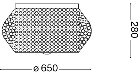 Ideal Lux - Křišťálové stropní svítidlo PASHA 14xE14/40W/230V pr. 65 chrom