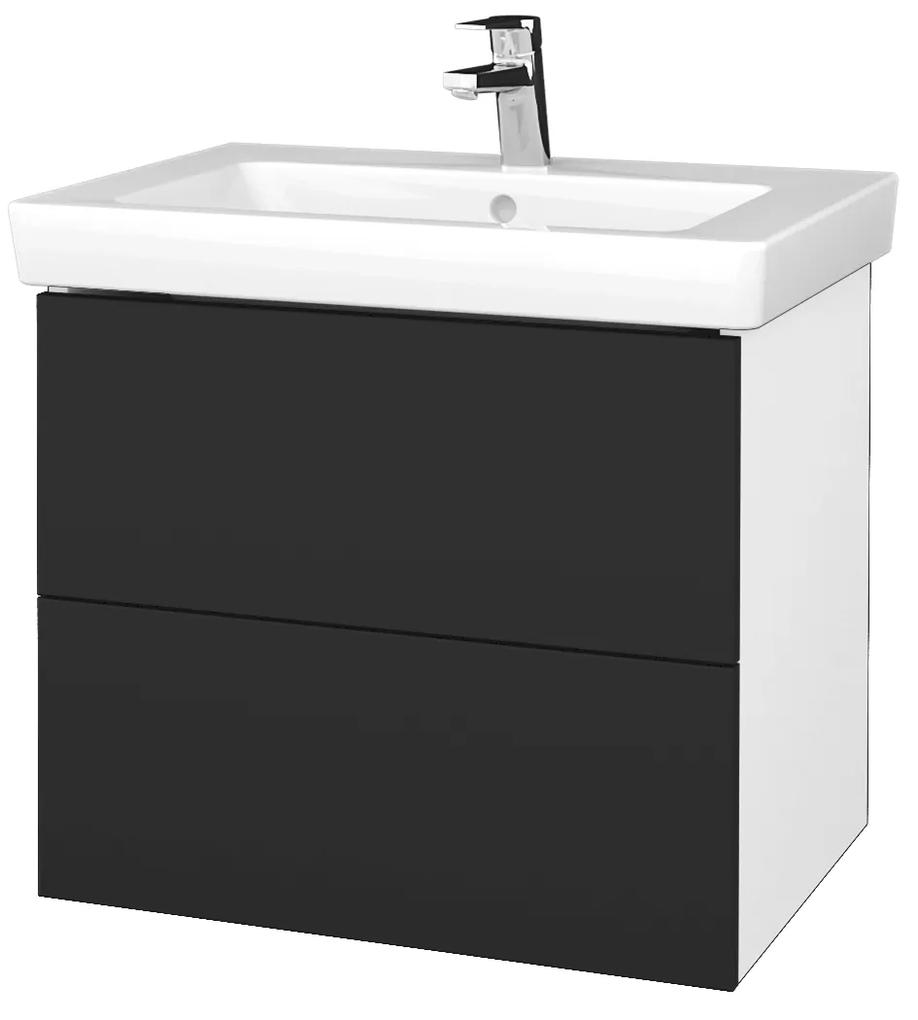 Dřevojas Koupelnová skříňka VARIANTE SZZ2 65 Varianta: N01 Bílá lesk / D15 Nebraska