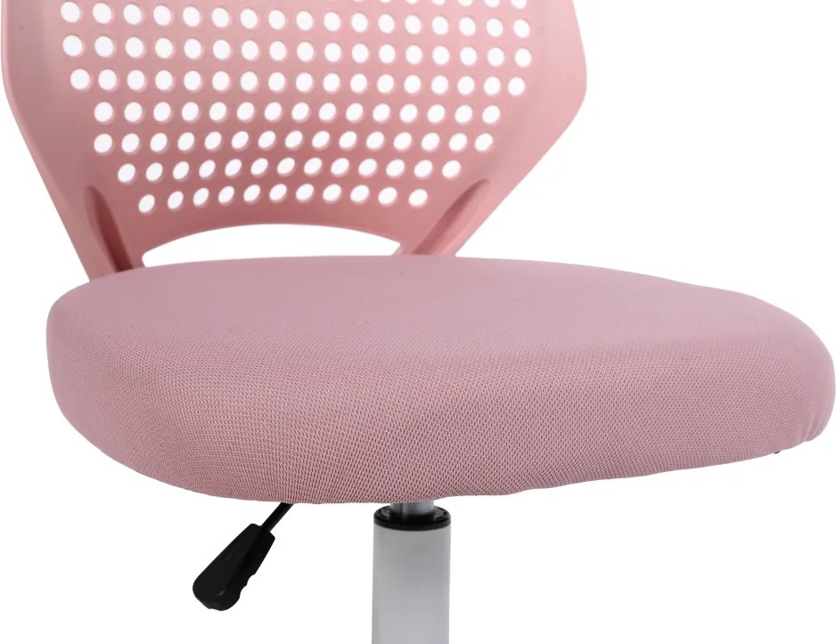 Dětská otočná židle FRIA - růžová síťovina