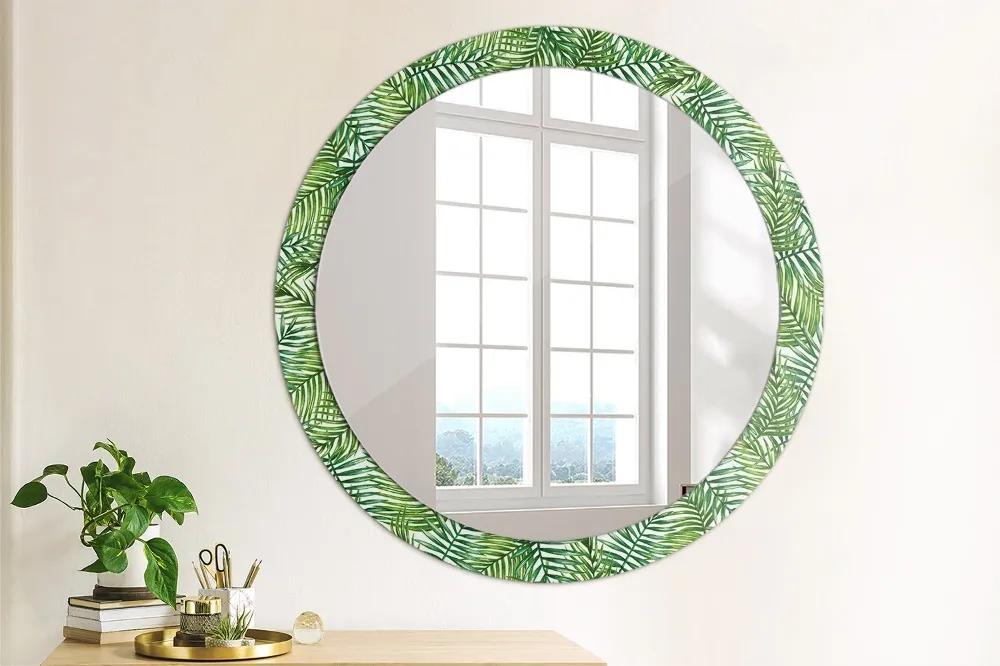 Kulaté dekorativní zrcadlo Tropická dlaň fi 90 cm