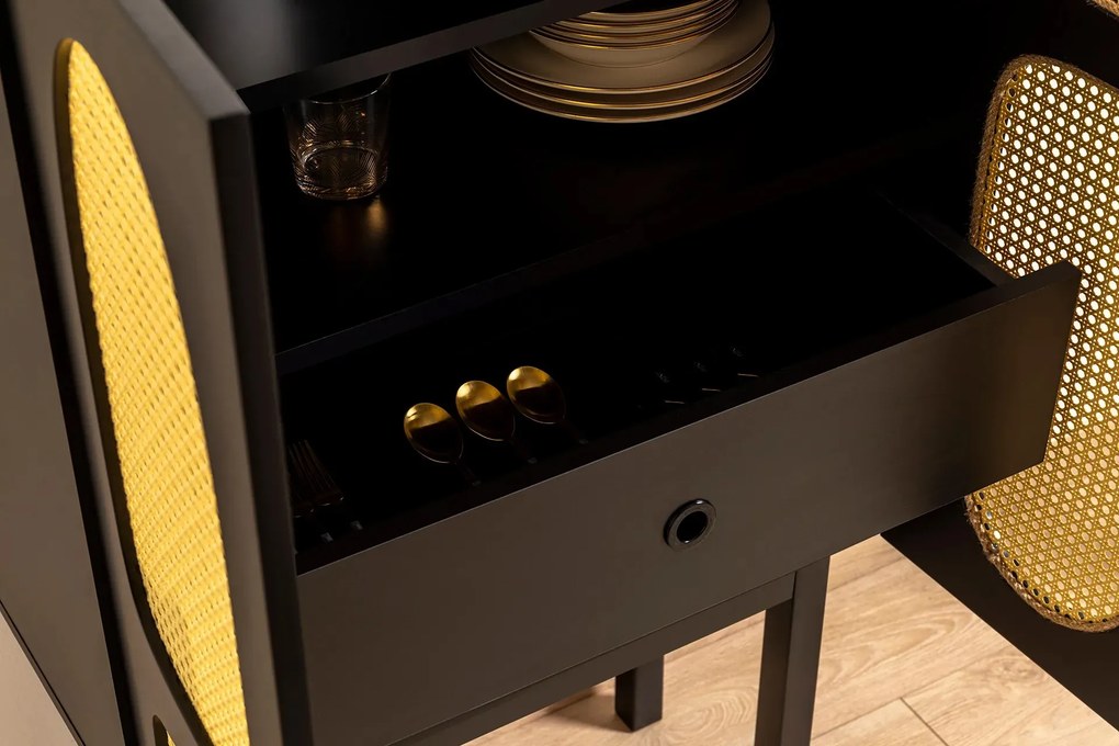 Kalune design Příborník SIMONA černý