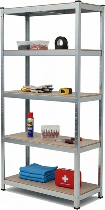 Regál 180x100x50 cm zinkovaný 5-policový, nosnost 875 kg