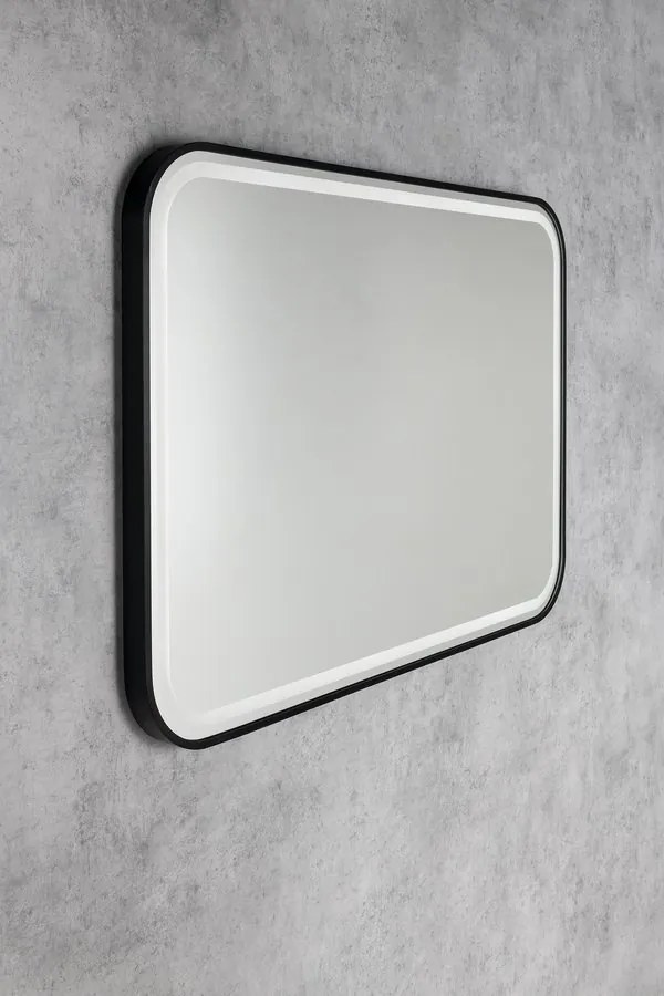 Sapho CETIS zrcadlo s LED osvětlením 100 x 70 cm černá mat CT100