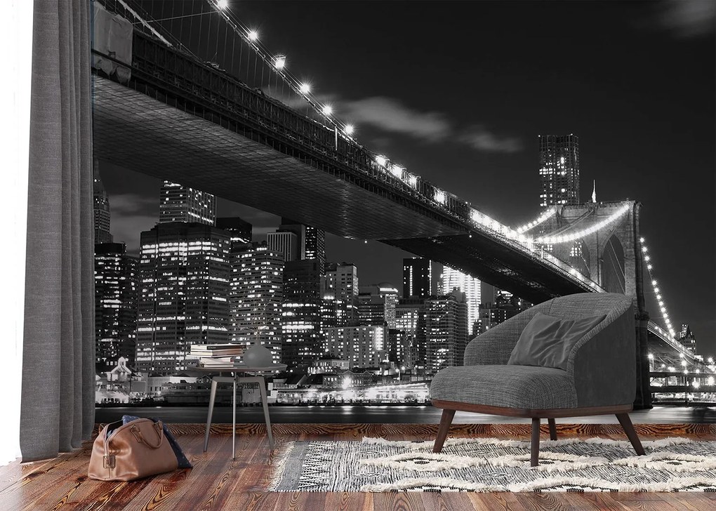 Fototapeta na míru Brooklynský Most v Noci | Vliesová fototapeta na zed' | DFTNS2469