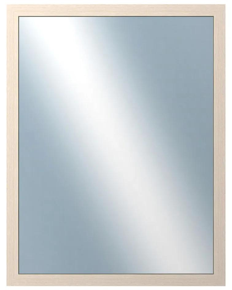 DANTIK - Zarámované zrcadlo - rozměr s rámem cca 70x90 cm z lišty 4020 bílá prodřená (2766)
