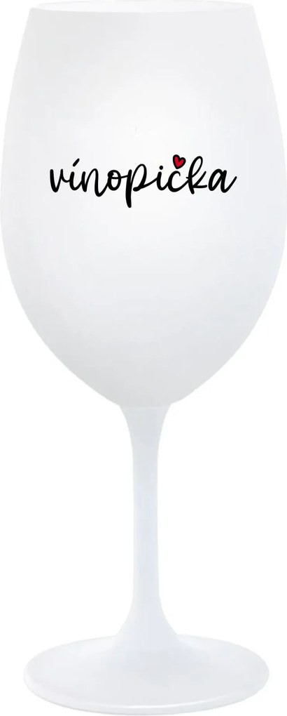 VÍNOPIČKA - bílá sklenice na víno 350 ml