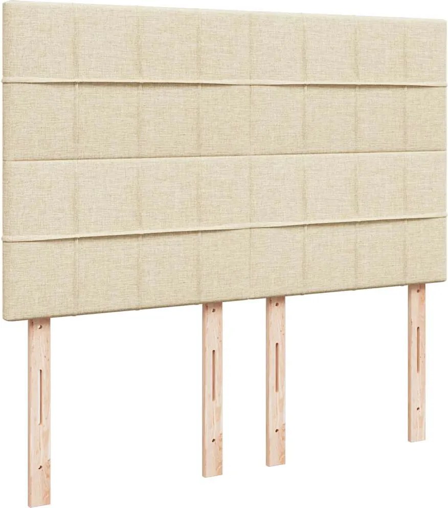 Box spring postel s matrací krémová 140x190 cm textil 3291280