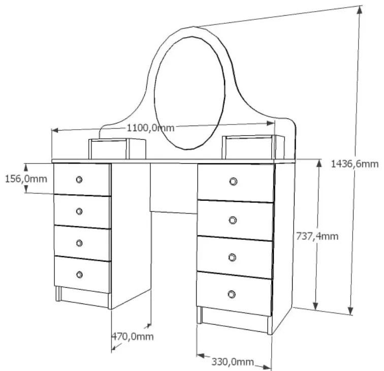 Toaletní stolek STARS