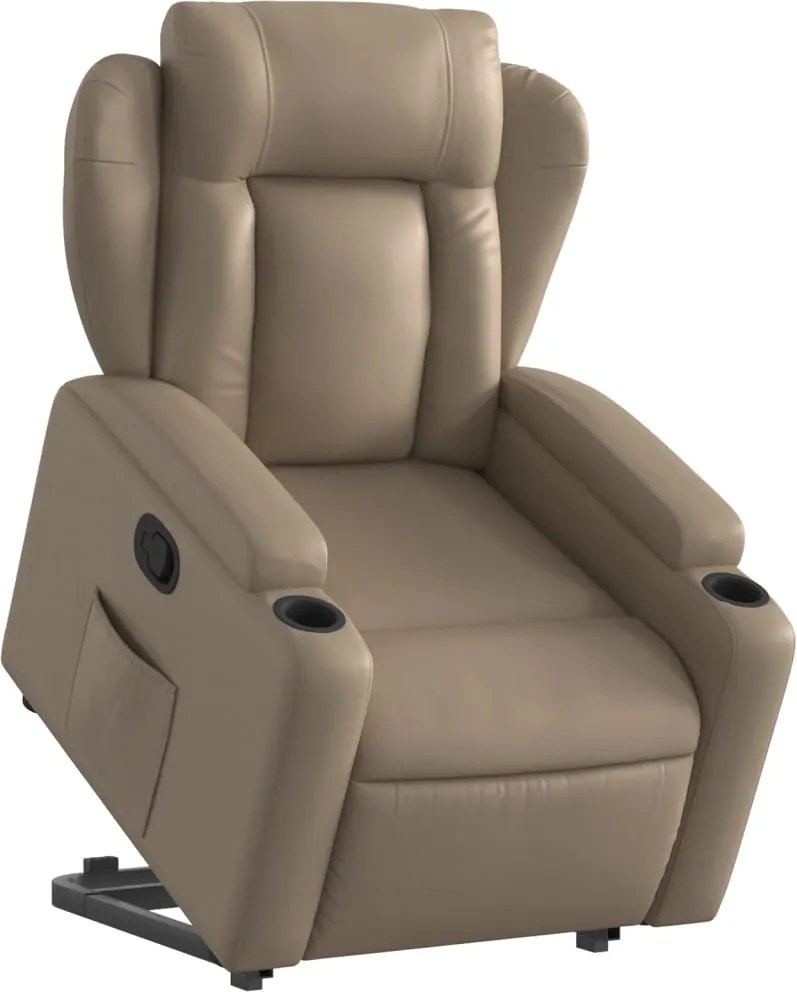 Zvedací polohovací křeslo cappuccino umělá kůže 3204550