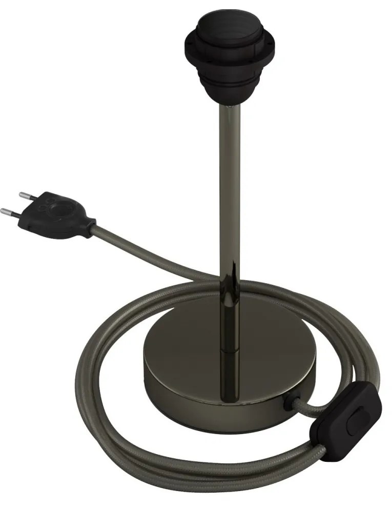 creative cables Kovová stolní lampa Alzaluce pro stínidlo Velikost: 30 cm, Barva: Matný chrom