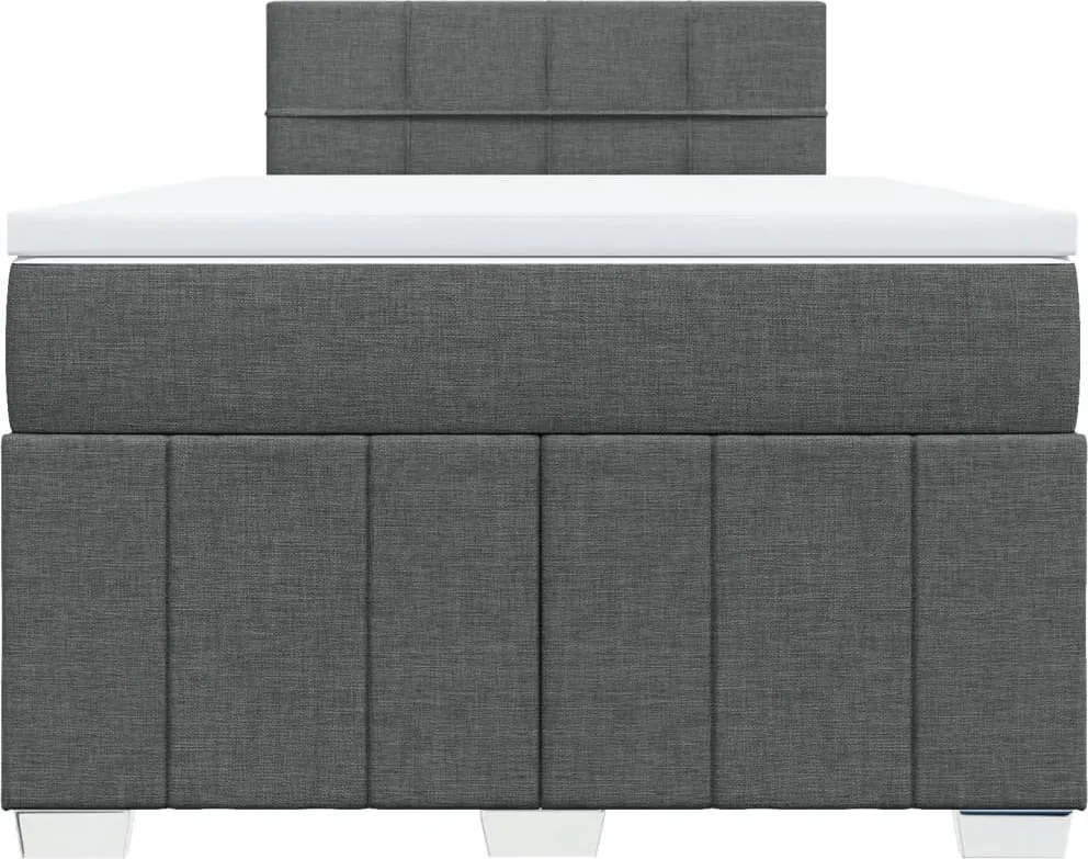 Box spring postel s matrací tmavě šedá 120x200 cm textil 3287036