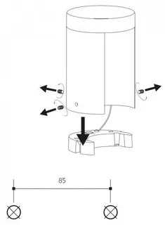 Panlux PN42100034 Zahradní LED nástěnné svítidlo Costa N hnědá, 12 W