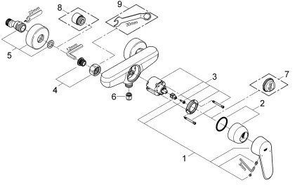 GROHE 33569002 - Sprchová baterie EURODISC COSMOPOLITAN DN 15 lesklý chrom