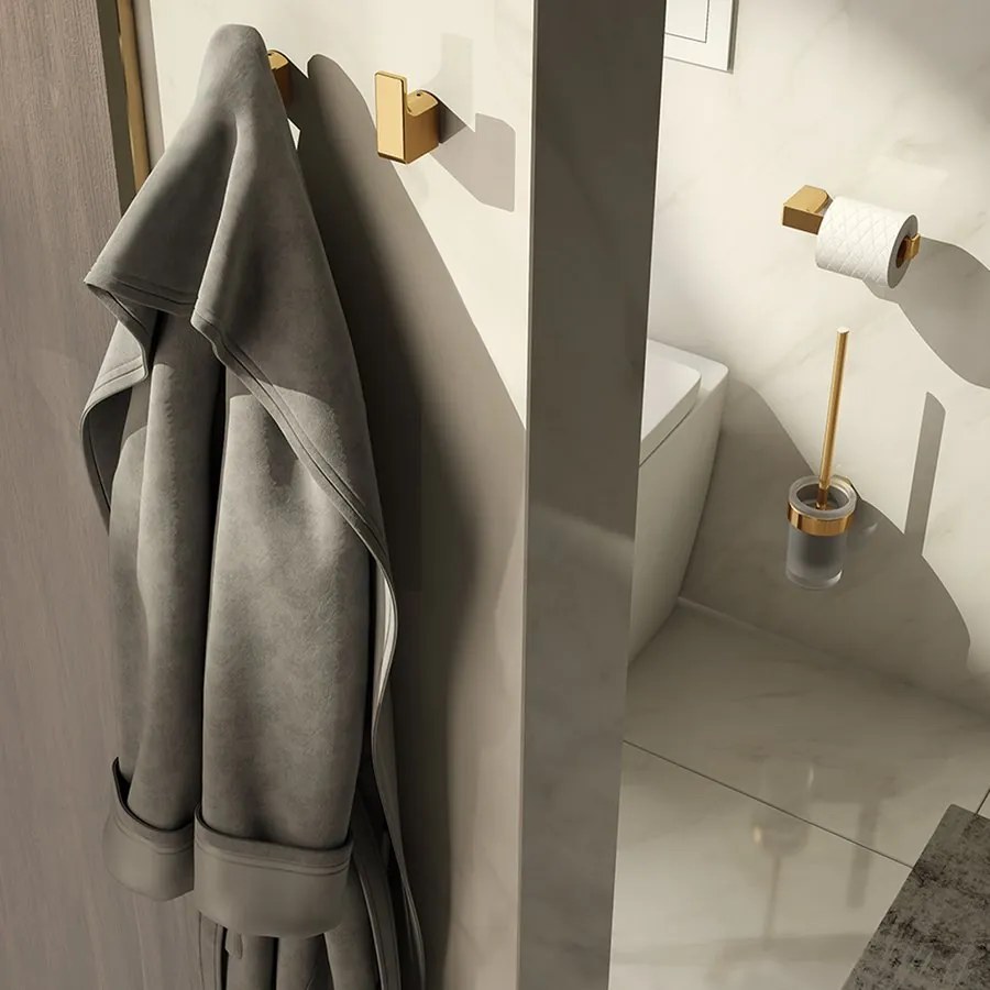 Gedy Gedy, PIRENEI WC kartáč závěsný, mléčné sklo, gun metal, PI330381