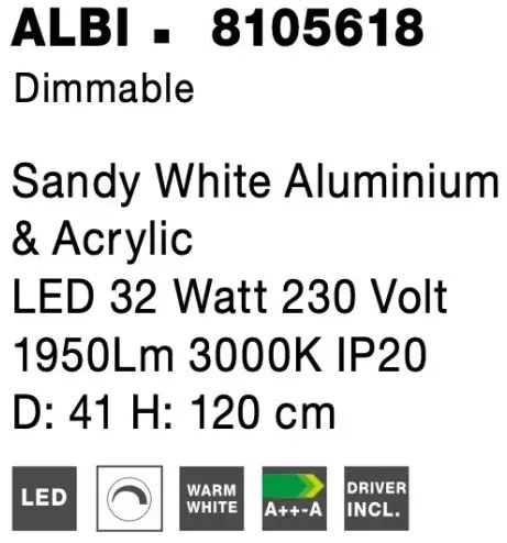 LED lustr Albi 41 bílé