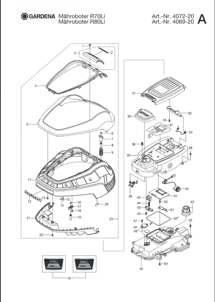 Robotická sekačka R70Li