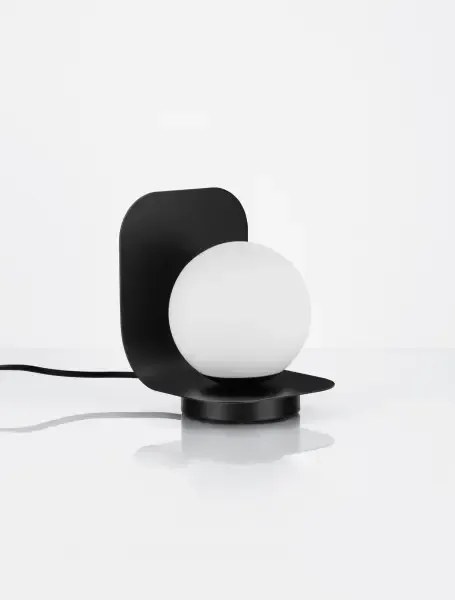 LED černá stolní lampa Kamen