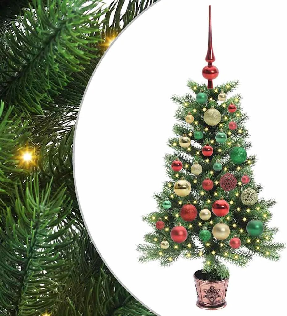 Vánoční stromeček s 150 LED diodami s stojanem Zelená 90 cm PE 3396308