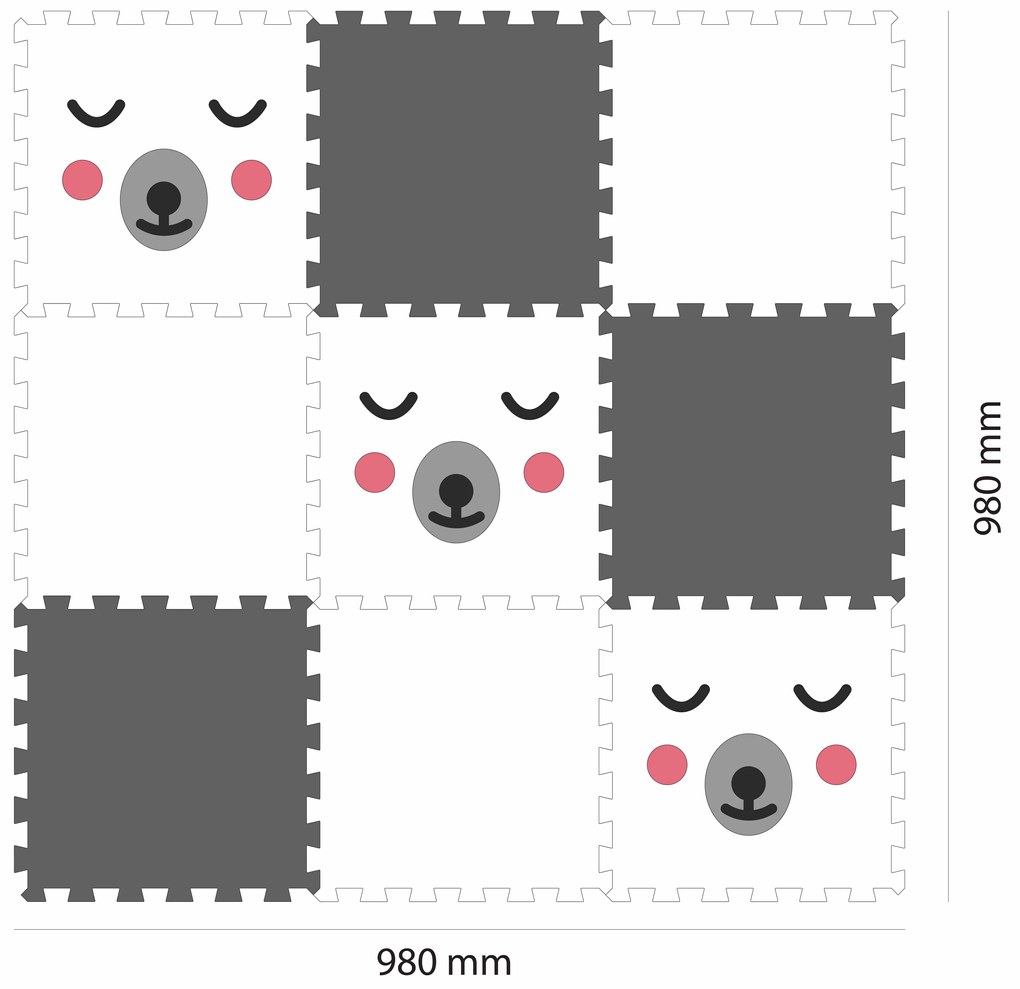 VYLEN Minideckfloor podlaha 9 dílů - méďa 1614