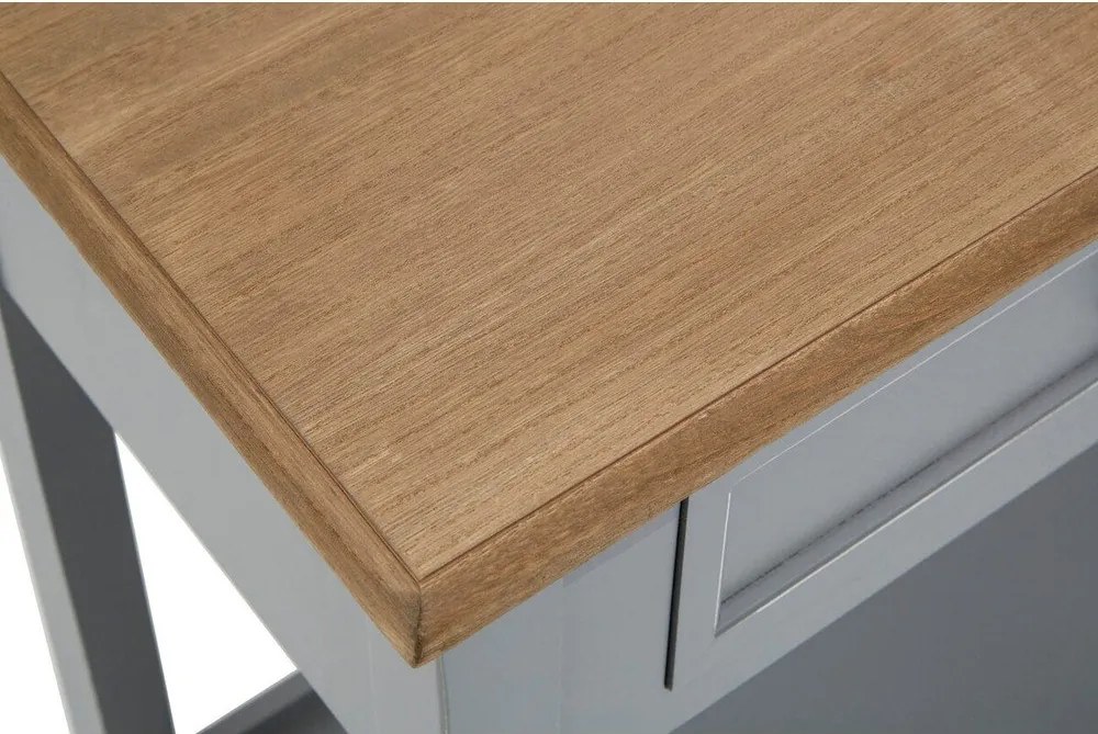 Šedý konzolový stolek z masivu pavlovnie 34,5x99 cm Henley – Premier Housewares