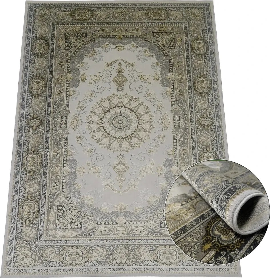 BE Koberec Deluxe 9093 BEIGE - béžový obdélníkový Rozměr: 60x100 cm