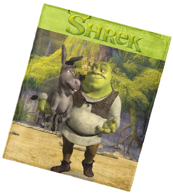 Dětská deka shrek a oslík 130x160 cm