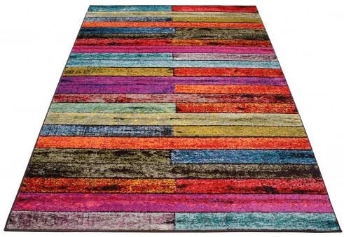 Moderní kusový koberec SALSA 0976A Desky Geometrický vícebarevný Rozměr: 140x190 cm