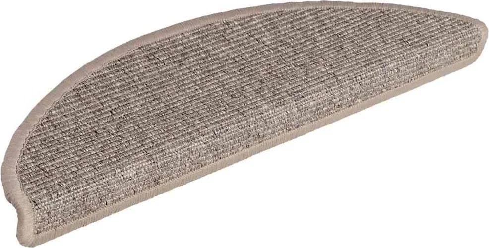 Schodové rohože 15 ks 56 x 17 x 3 cm tmavě béžové, půlkulaté 326896