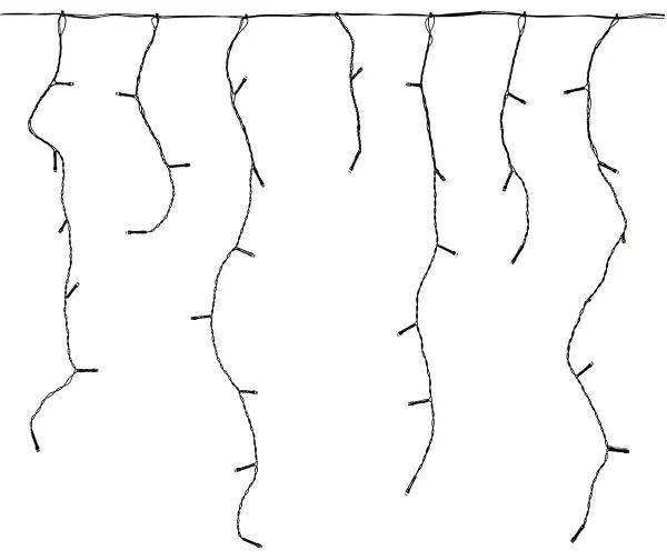Nedis CLLC180- LED Venkovní vánoční závěs 180xLED/7 funkcí 10,9m IP44 teplá bílá