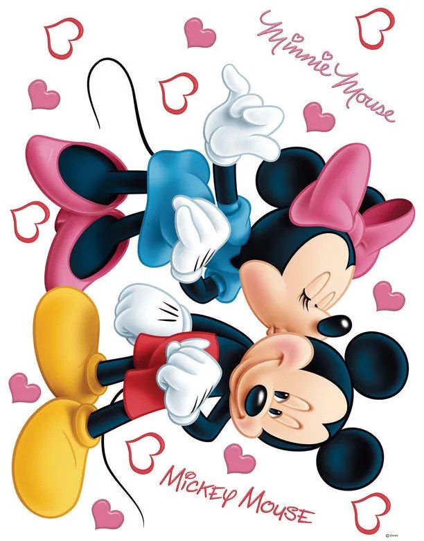 AG Design Minnie & Mickey - samolepka na zeď 42,5x65 cm