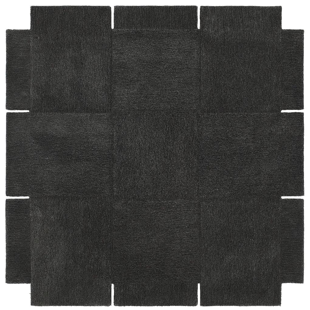 Koberec Basket tmavě šedý Koberec: 3x3 čtverce (180x180cm)