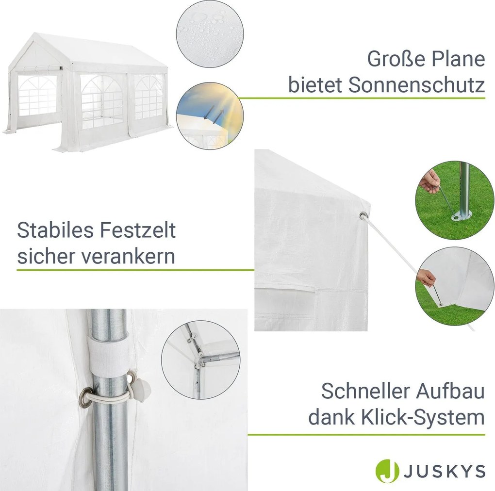 Juskys Zahradní párty stan Gala Velikost: 4 × 6 m