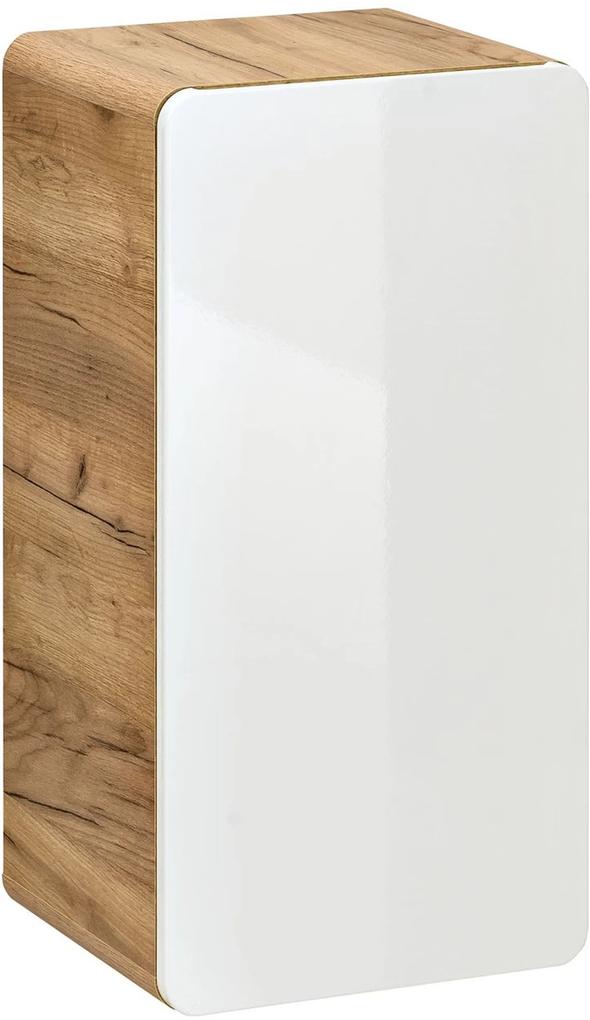 Comad Aruba White skříňka 35x32x68 cm boční závěsné bílá-dub ARUBAWHITE810FSC