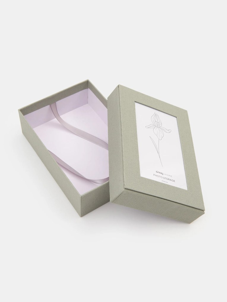 Sinsay - Dekorativní krabice na fotografie s víkem - šedá