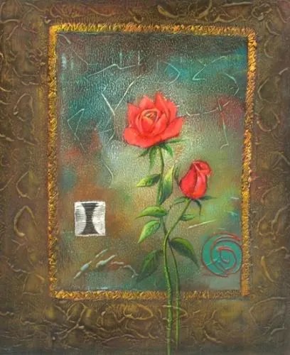 Červené růže - 60 x 50 cm