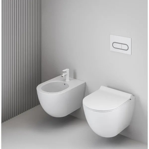 Ravak X01517 - Závěsný bidet UNI CHROME keramika/bílá
