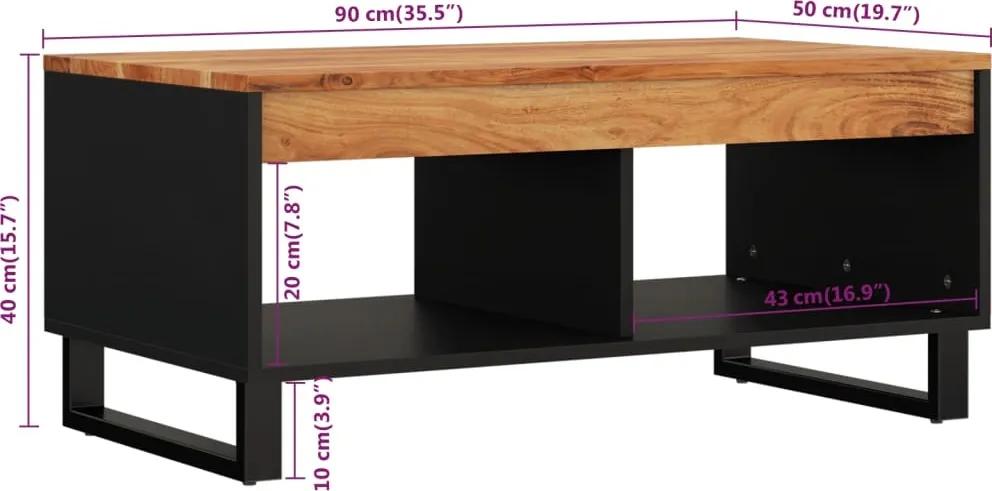 vidaXL Konferenční stolek 90 x 50 x 40 cm masivní mangovníkové dřevo [352870] Barva: medová hnědá