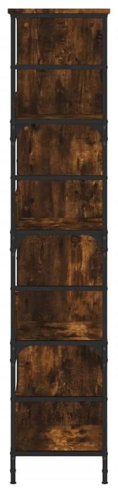 Petromila Knihovna kouřový dub 78,5 x 33 x 153 cm kompozitní dřevo