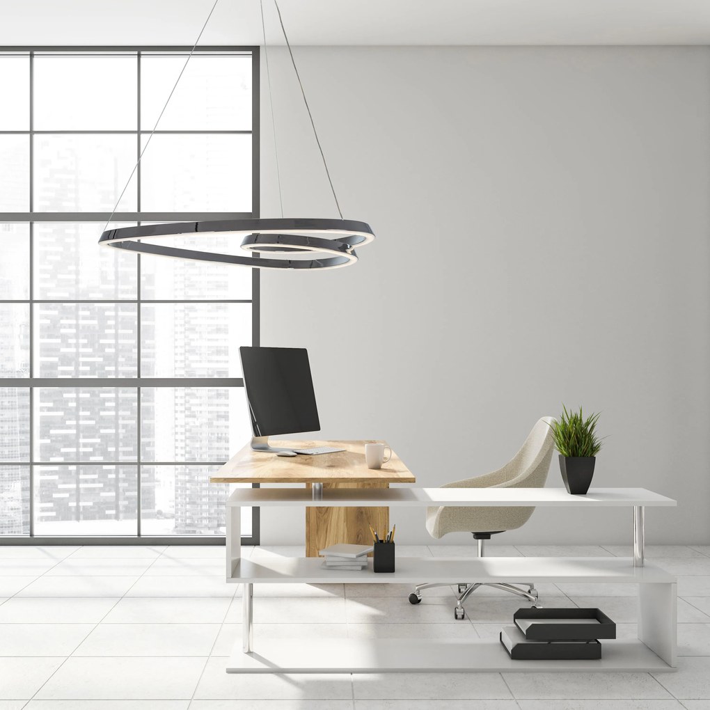 Toolight, Moderní LED stropní svítidlo + dálkové ovládání APP7798-cp, chrom, OSW-05503