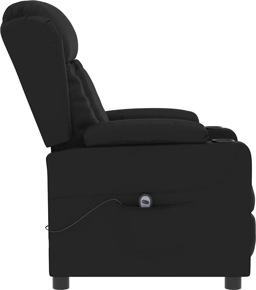 Elektrické polohovací křeslo černé umělá kůže 3098801
