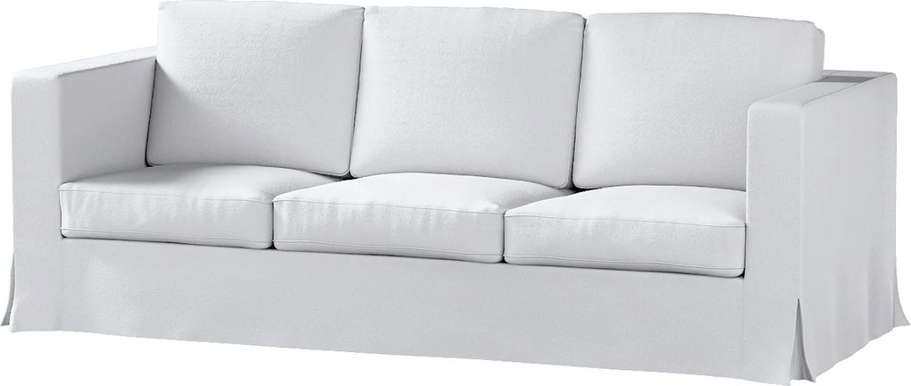 Potah na pohovku IKEA Karlanda 3-místná nerozkládací, dlouhý barva bílá látka pletený vzor