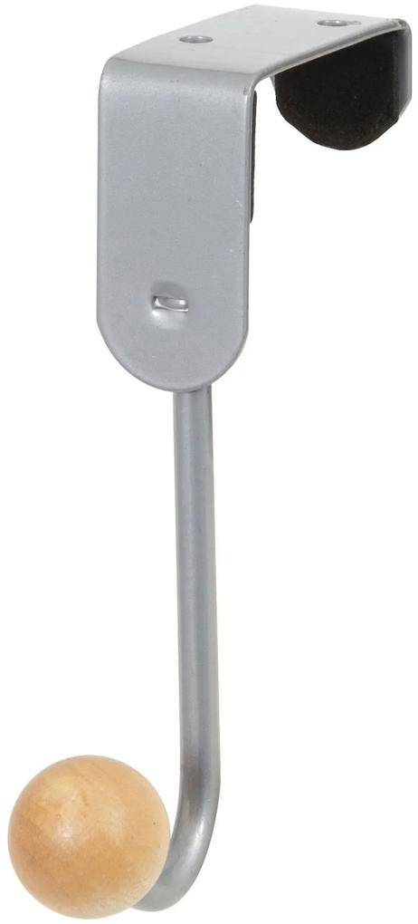 Závěsný věšák na dveře Compactor SPIRALE - bez vrtání, chrom ocel, 6 x 2,8 x 12,5 cm