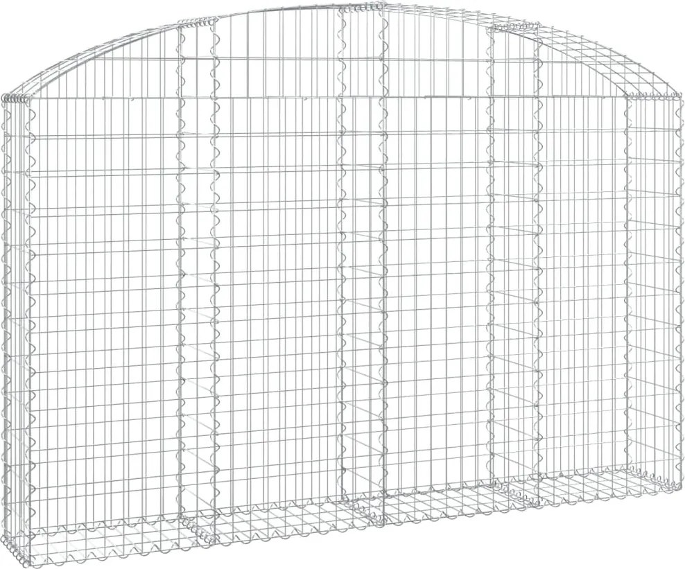 Klenutý gabionový koš 200 x 30 x 120/140 cm pozinkované železo 153466