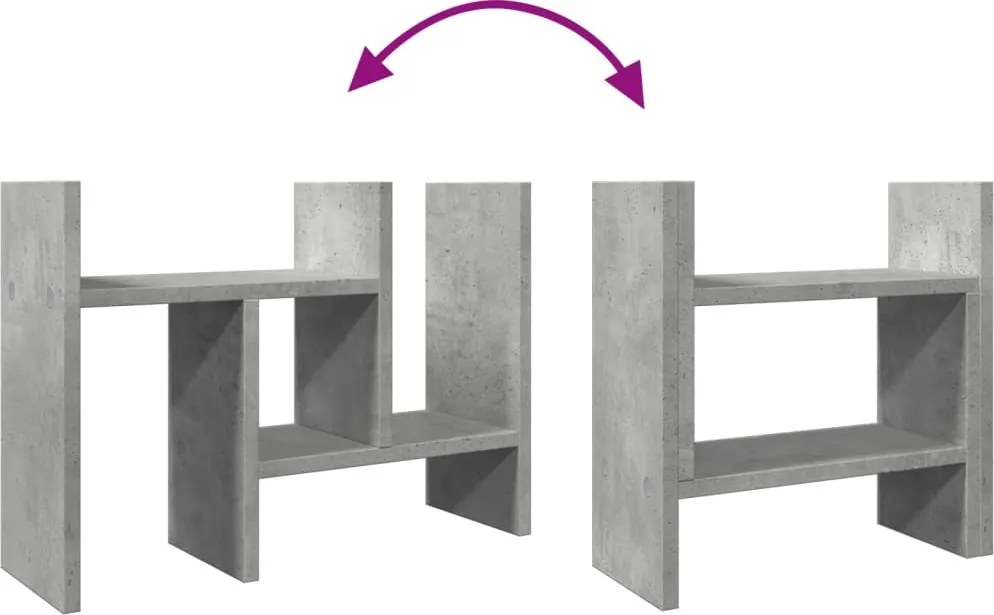 vidaXL Stolní organizér 34,5x15,5x35,5 cm kompozitní dřevo [848057] Barva: šedá sonoma